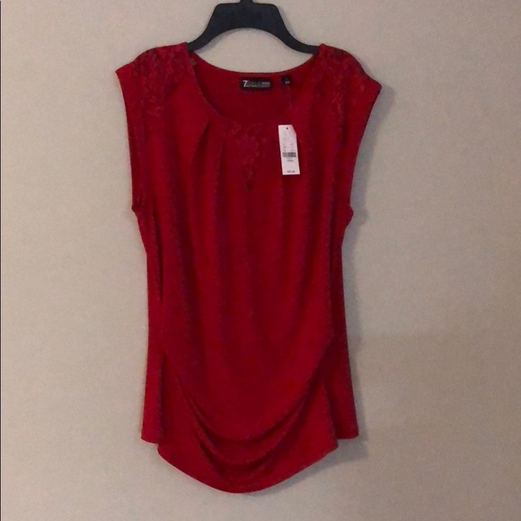 New York & Company | Tops | Blouse Red Large Nyc | Poshmark